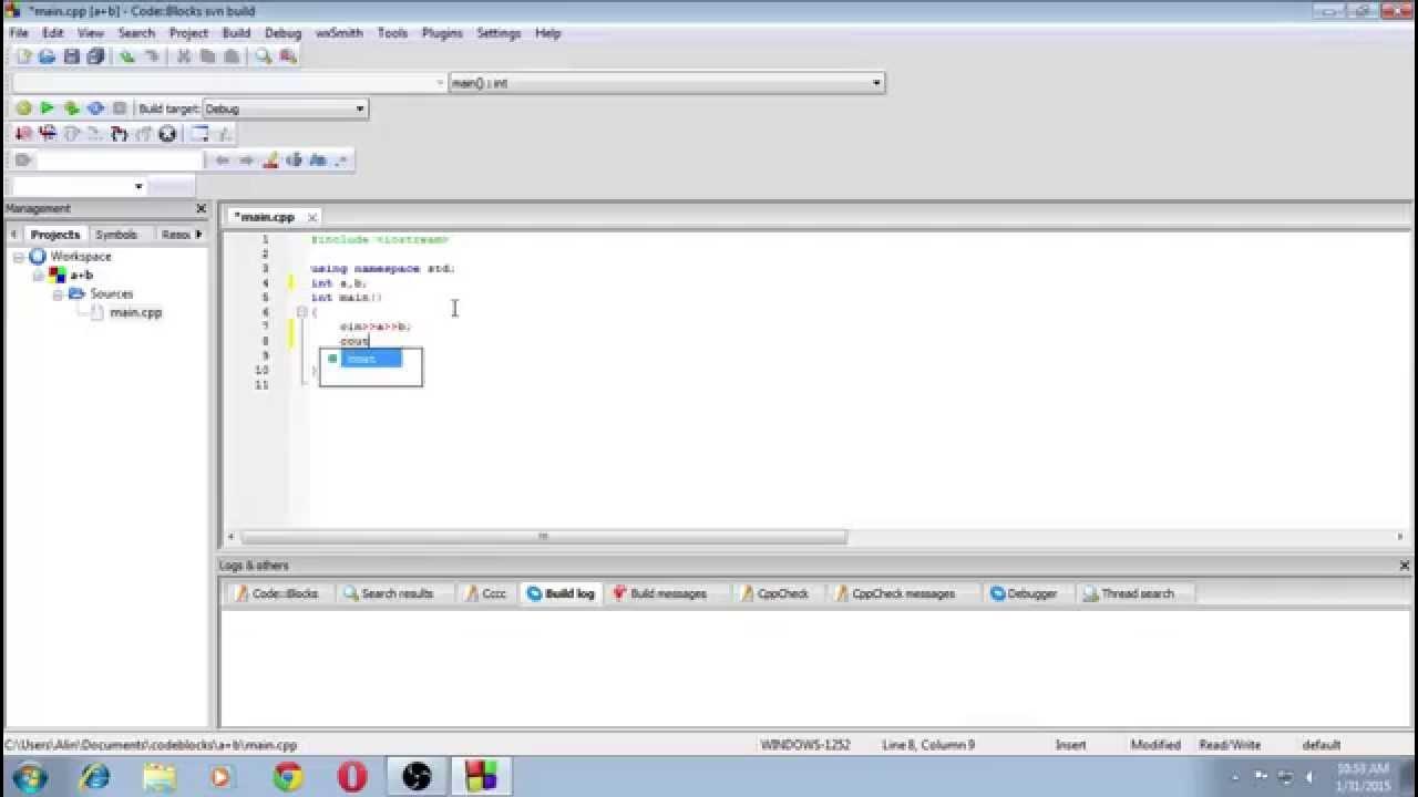 CodeBlocks | First Tutorial - YouTube