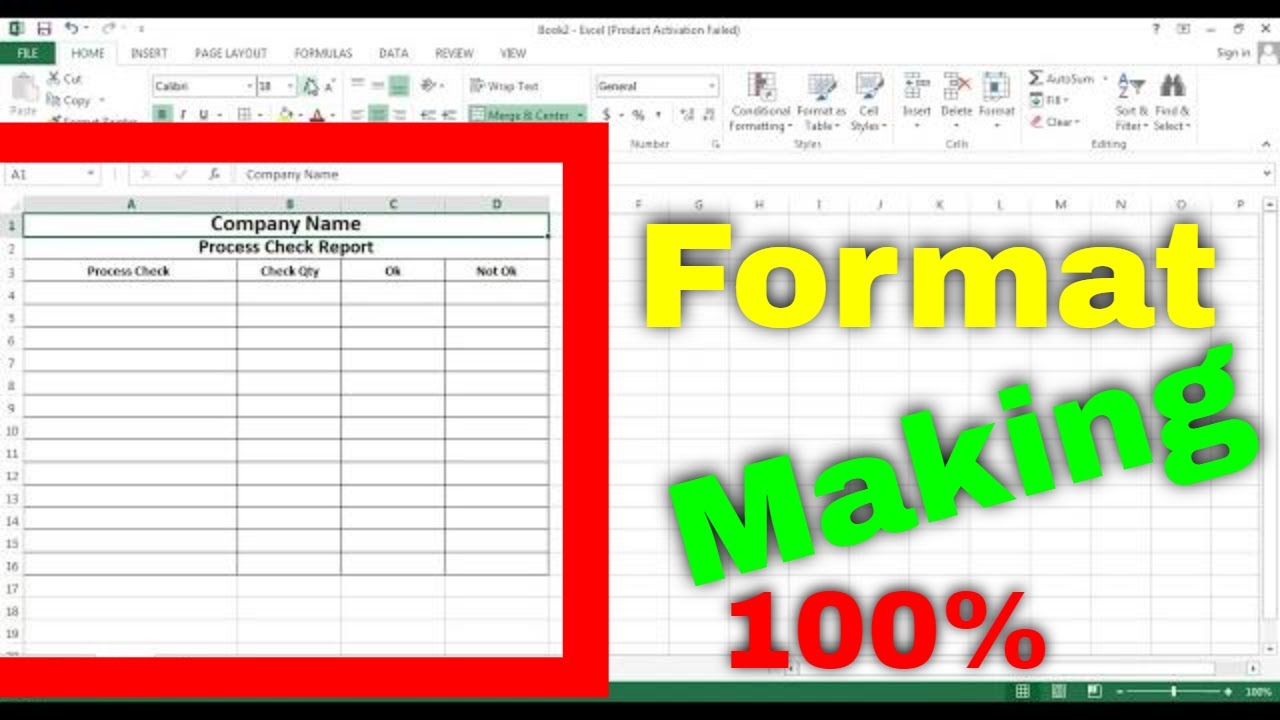 HOW TO MAKE SEWING PROCESS CHECK REPORT | IN EXCEL - YouTube