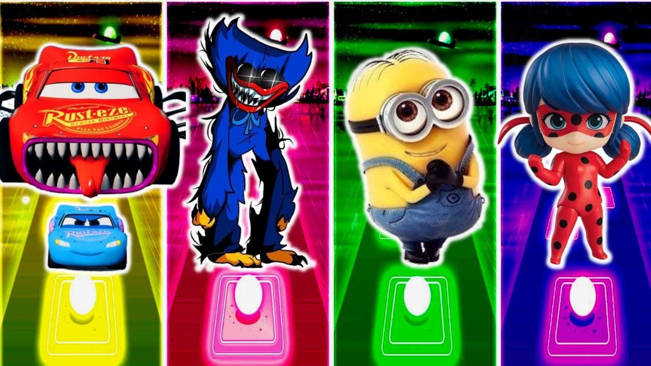 McQueen Eater 🆚️ Poppy Playtime Chapter 3 🆚️ Minions 🆚️ Lady Bug ⚪️ ...
