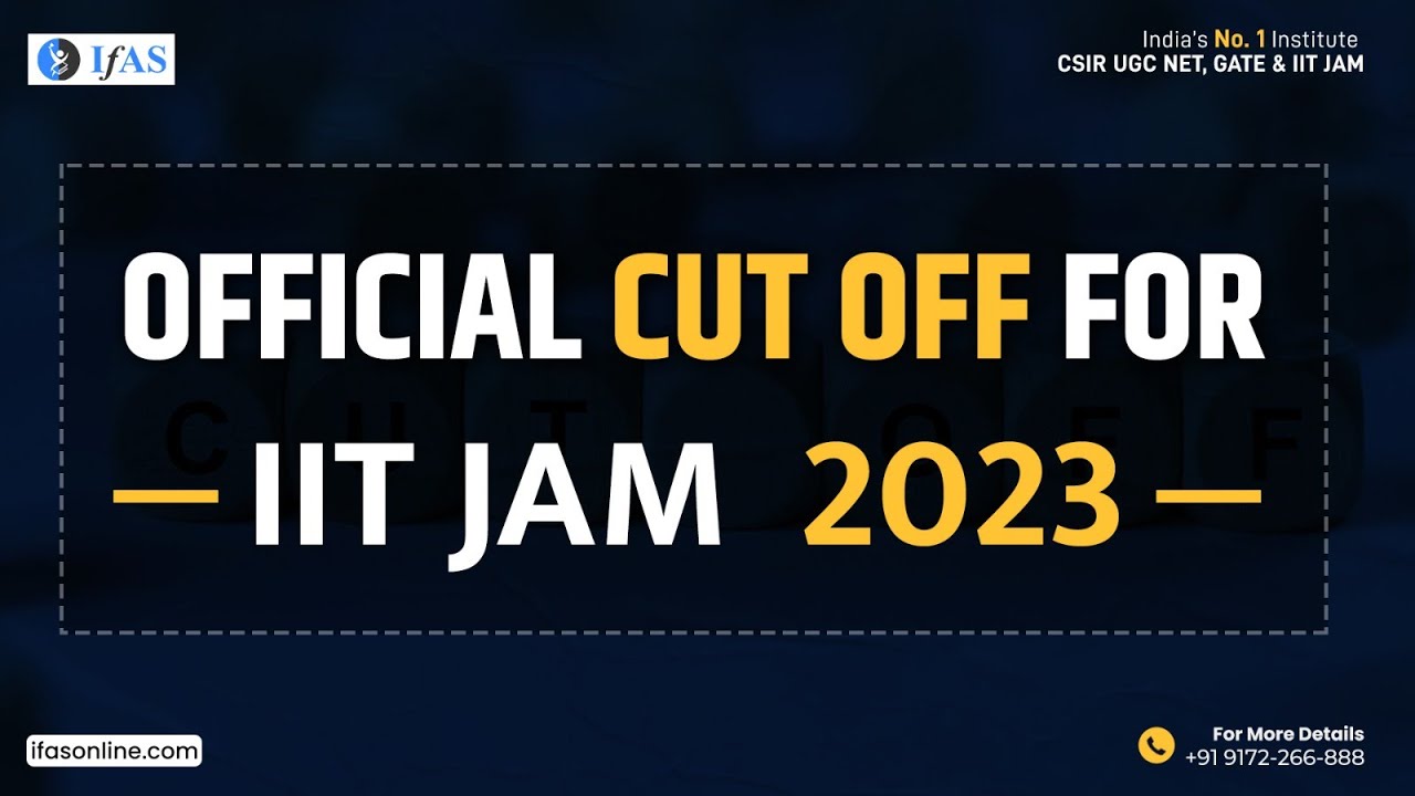Official Cut- Off for IIT JAM 2023 - YouTube