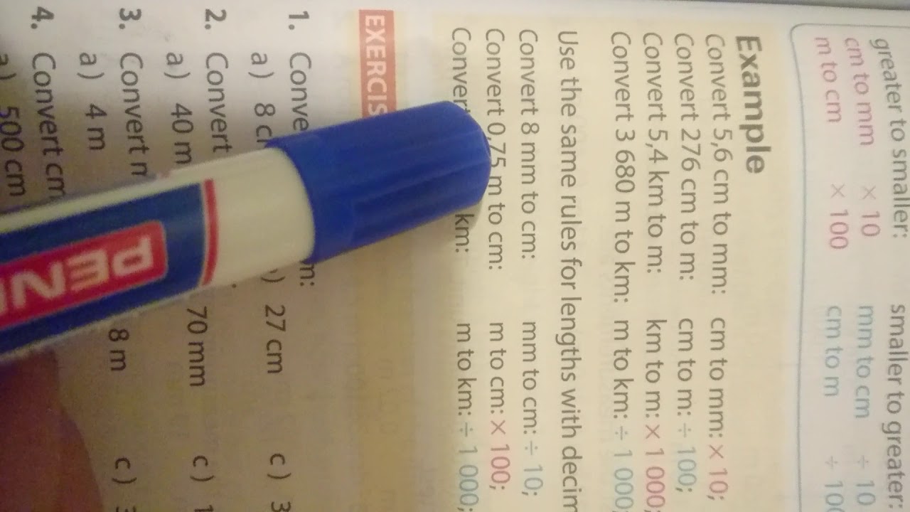 Grade 6 Maths - Length (Convert units of length) - YouTube