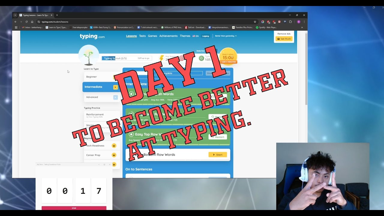 DAY 1: To become better at typing. (Tagalog/English) - YouTube