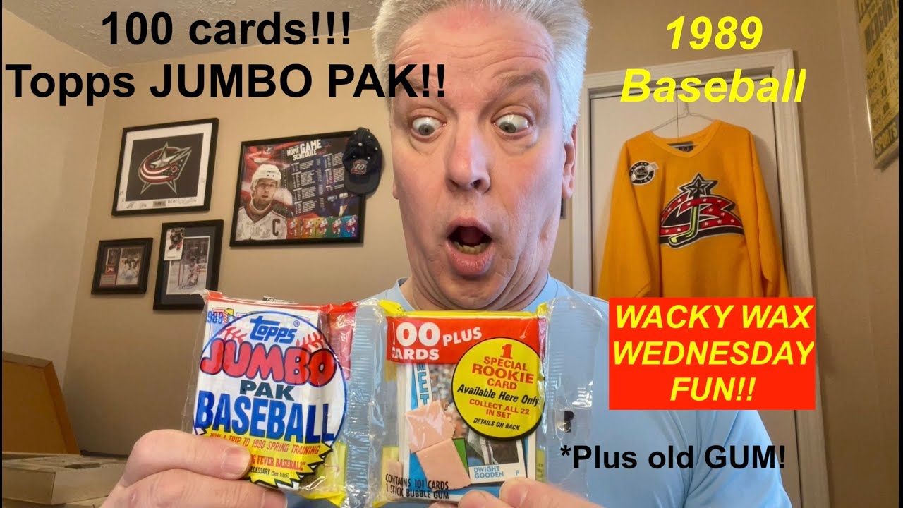 WACKY WAX WEDNESDAY Baseball break! 100 1989 Topps JUMBO PAK cards! # ...