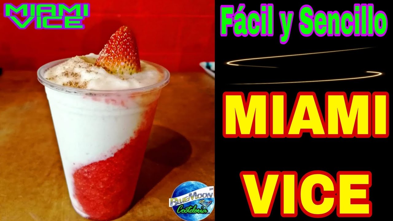 MIAMI VICE Fácil y Sencillo sin alcohol #nuevo #bebidas #bartender ...