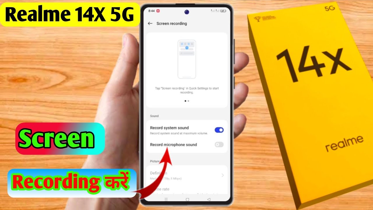 how to screen recording in realme 14x 5g, realme 14x 5g screen ...