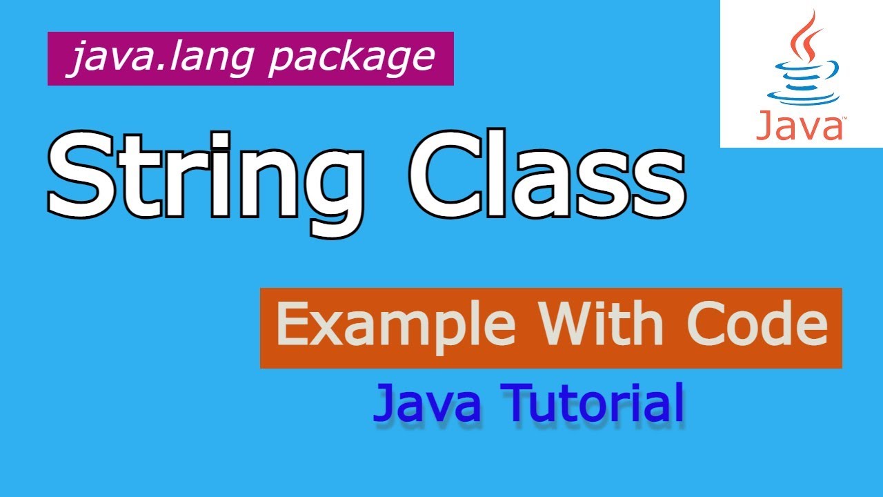 Java String Example How To Use String Class Methods Youtube 2545