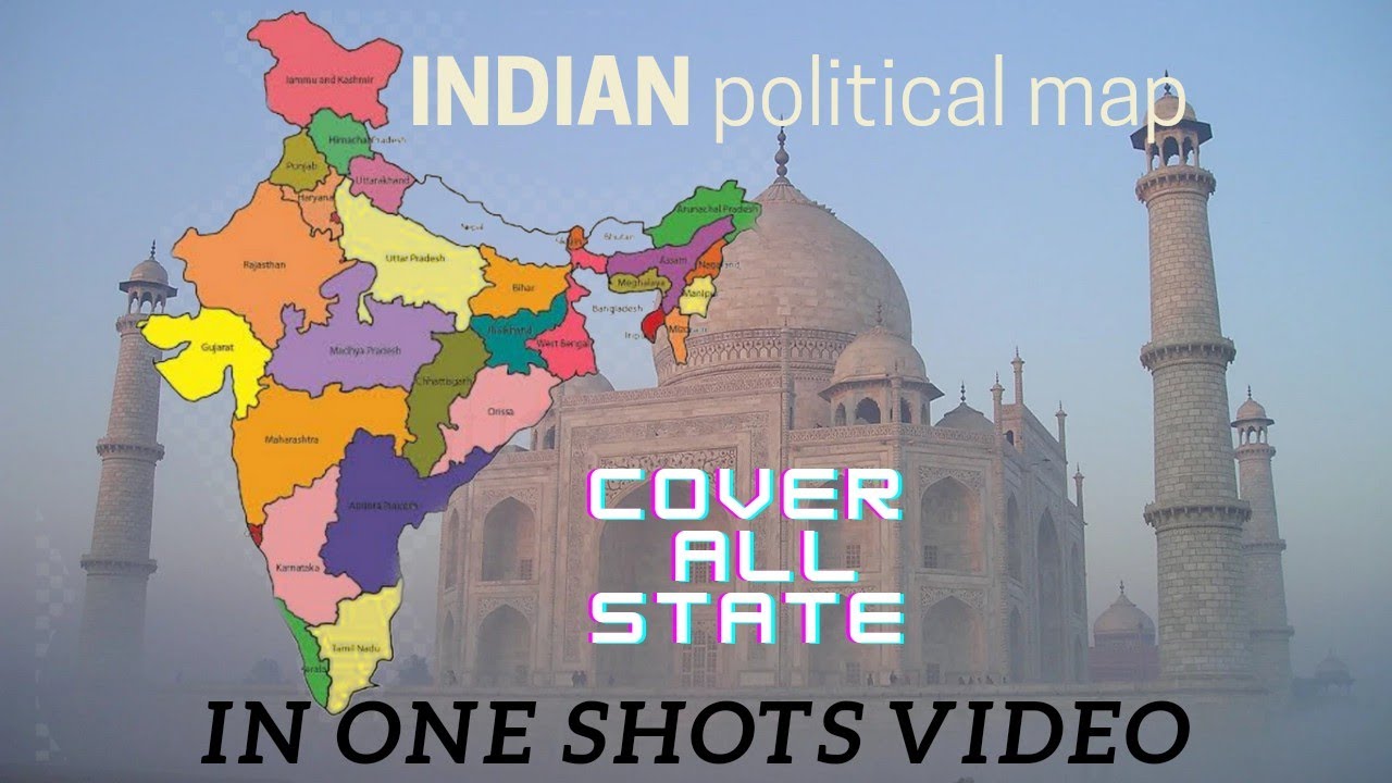 India political map | easily learn | #politicalmap - YouTube