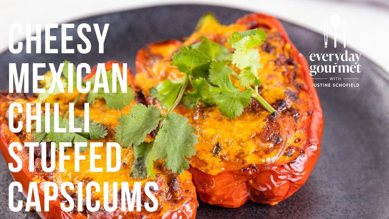 Cheesy Mexican Chilli Stuffed Capsicums | EG13 Ep59 - YouTube