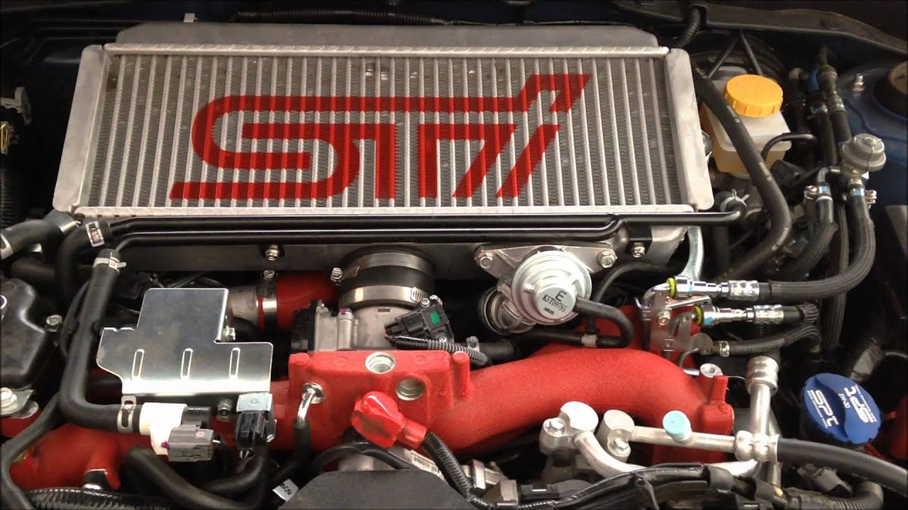 Perrin motor mount before and after Subaru STI - YouTube