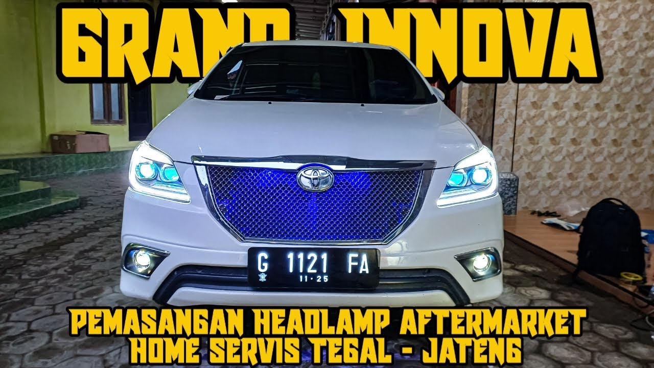 MODIFIKASI GRAND INNOVA MENOLAK TUA PASANG PROJECTOR BILED - YouTube
