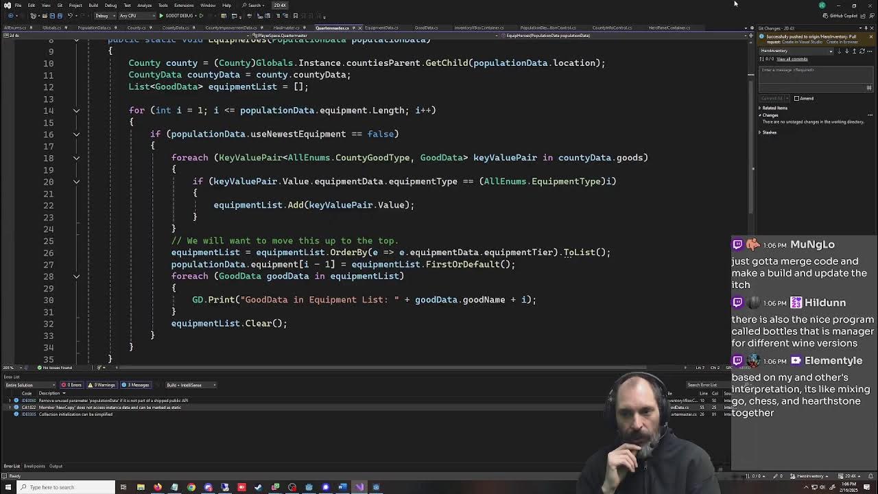 Let’s Make a 2D 4X – Godot .Net C# - Screwing around with the inventory UI. - YouTube