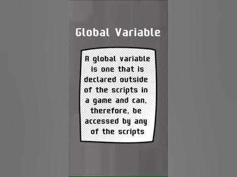 Local and Global variable - Julian's Editor Tutorial - YouTube