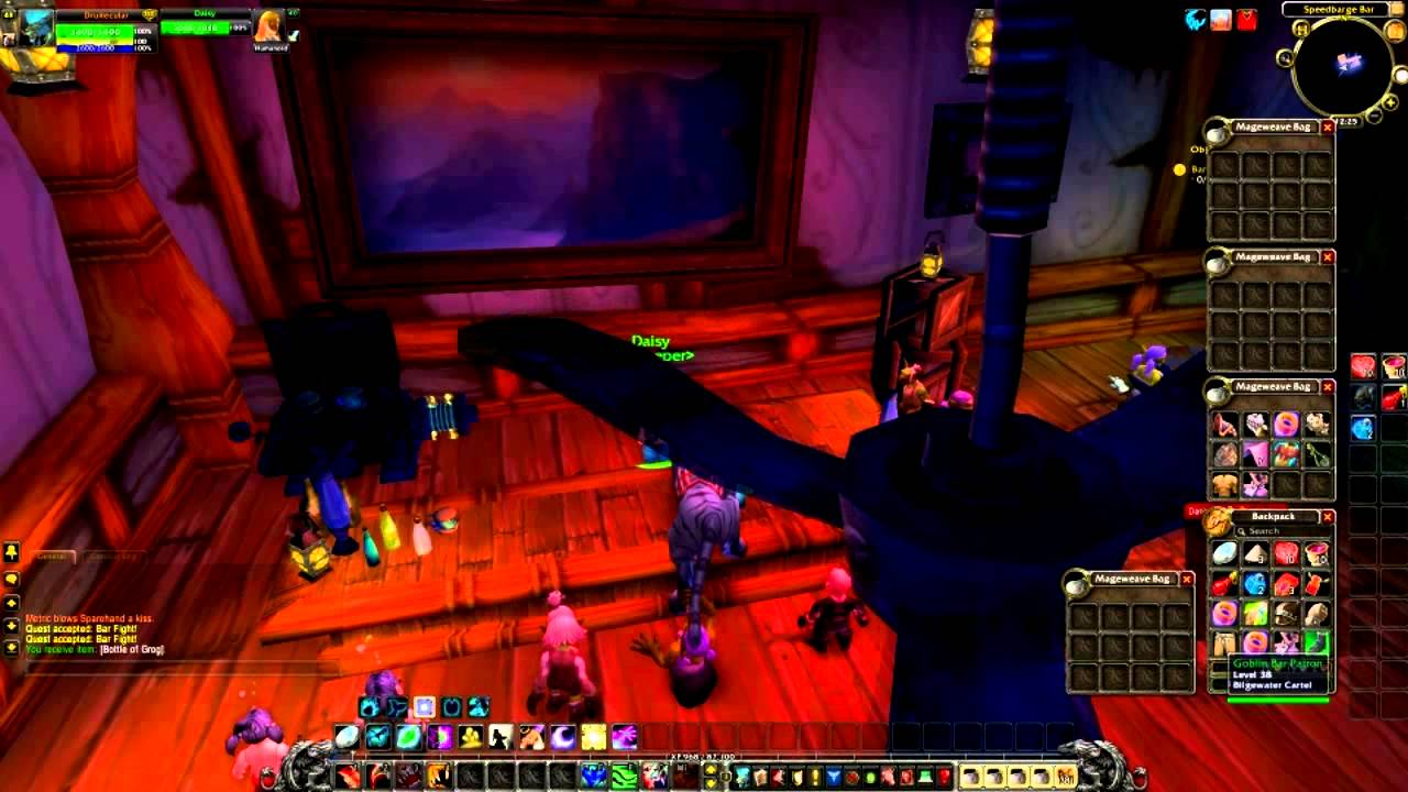 World Of Warcraft - Bar fight! Quest - YouTube