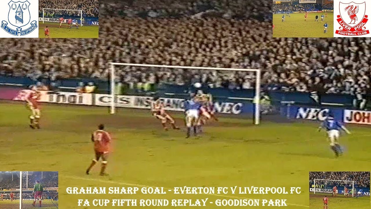 EVERTON FC V LIVERPOOL FC– GRAEME SHARP SCORES FOR EVERTON FC–FA CUP ...