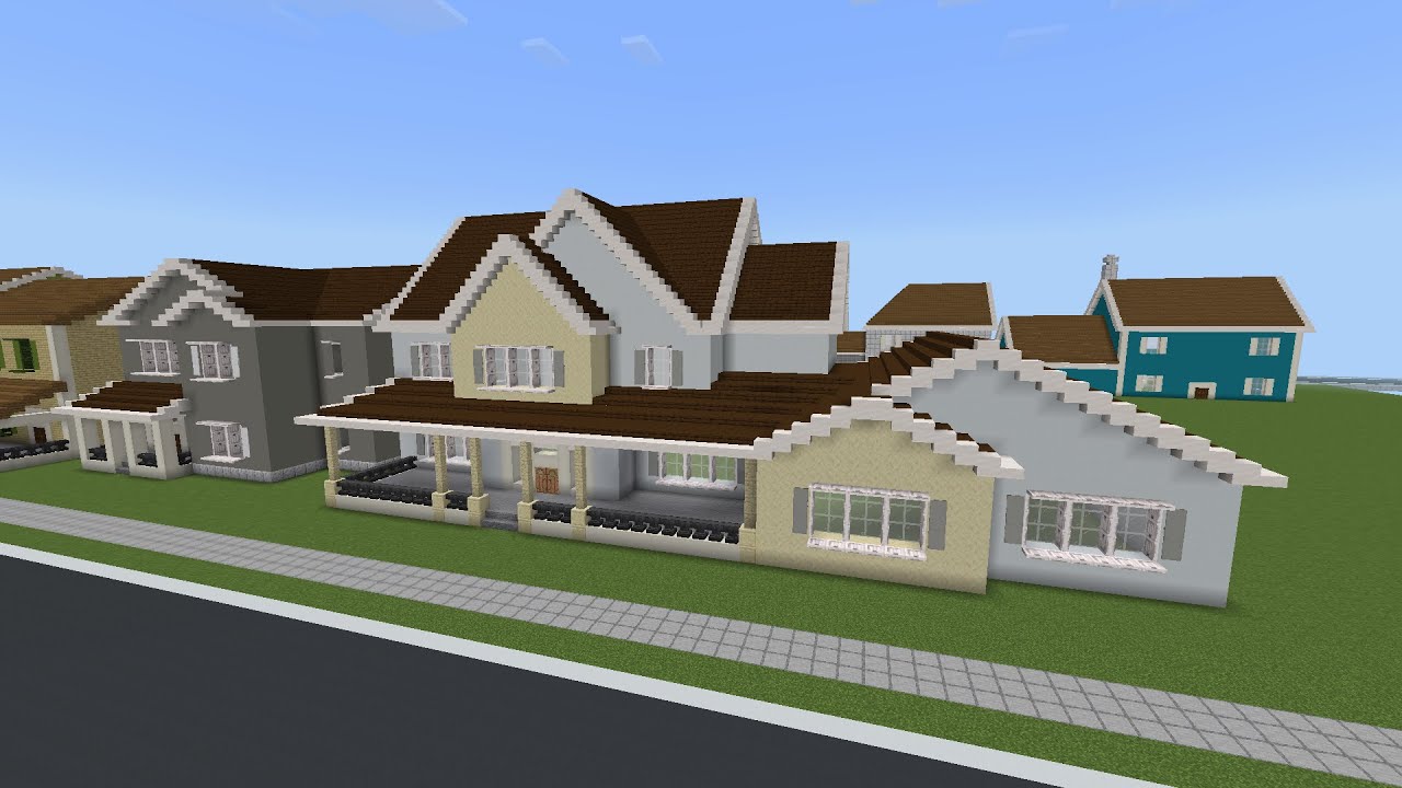 How To Build A Suburban House 🏠 In Minecraft Tutorial 741 - YouTube