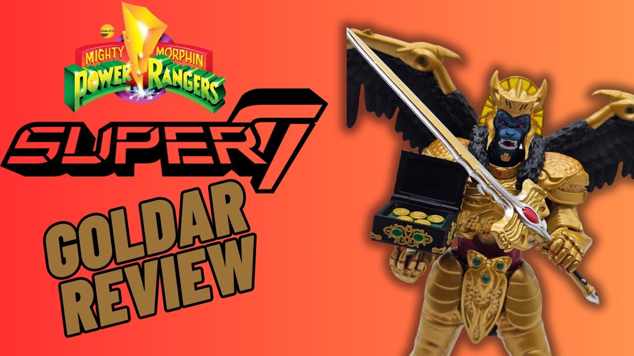 Mighty Morphin Power Ranger Super 7 Goldar Action Figure Review - YouTube