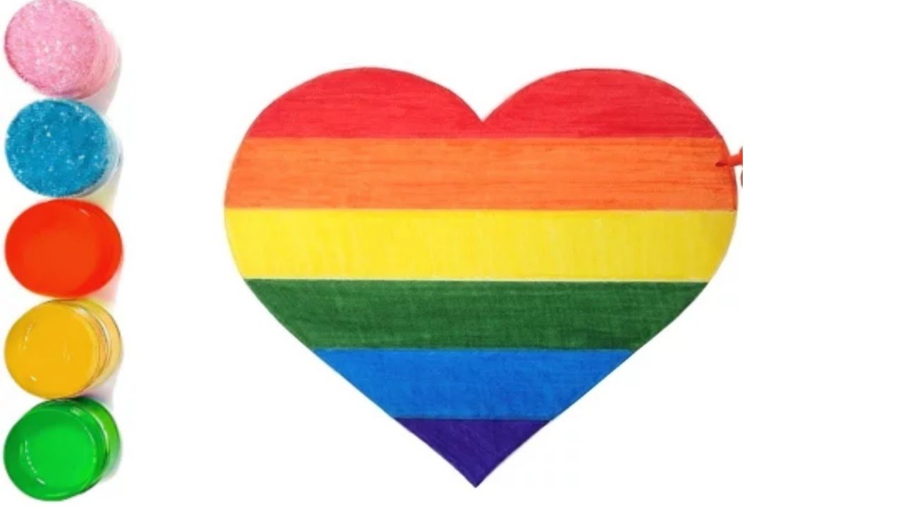 Heart Drawing, Coloring & Painting for Kids & Toddlers | How to draw ...