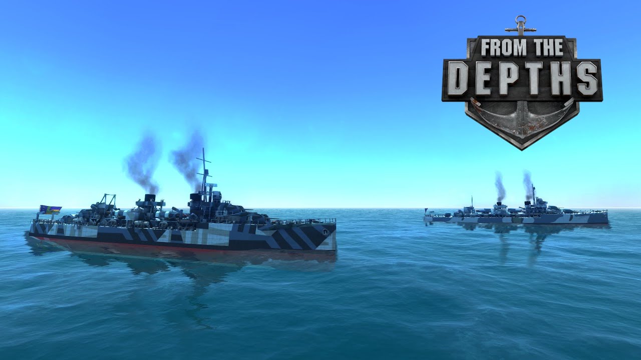 Building a set of destroyers in From the Depths - YouTube