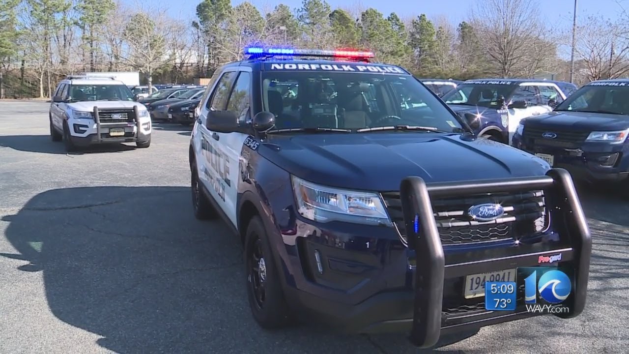 Norfolk Police Department rolls out dozens of new patrol cars - YouTube