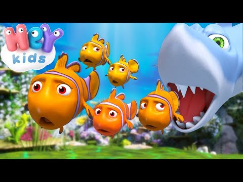 Cinq petits poissons 🐠 Chansons pour bébé - HeyKids Français