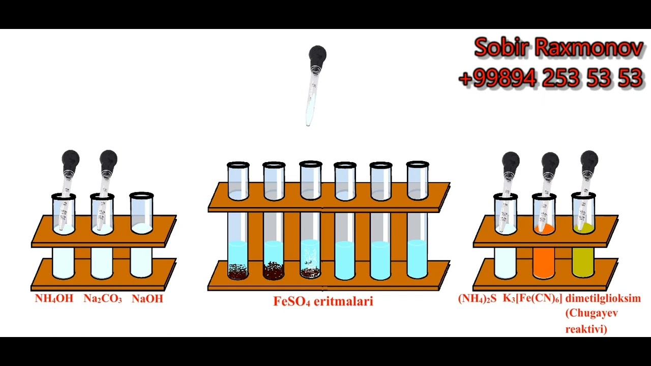Temir (II) ioni uchun ayrim sifat reaksiyalari - YouTube