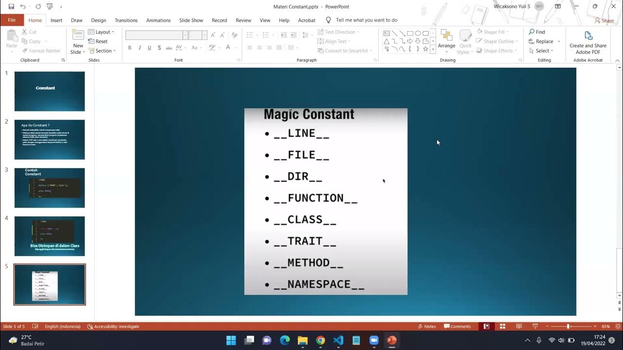 OOP PHP 11 Constant SiberMu - YouTube