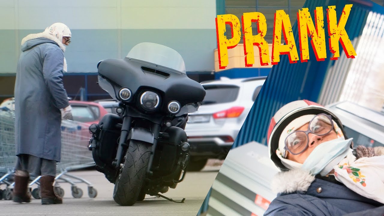 PRANK Harley-Davidson motorcycle . - YouTube