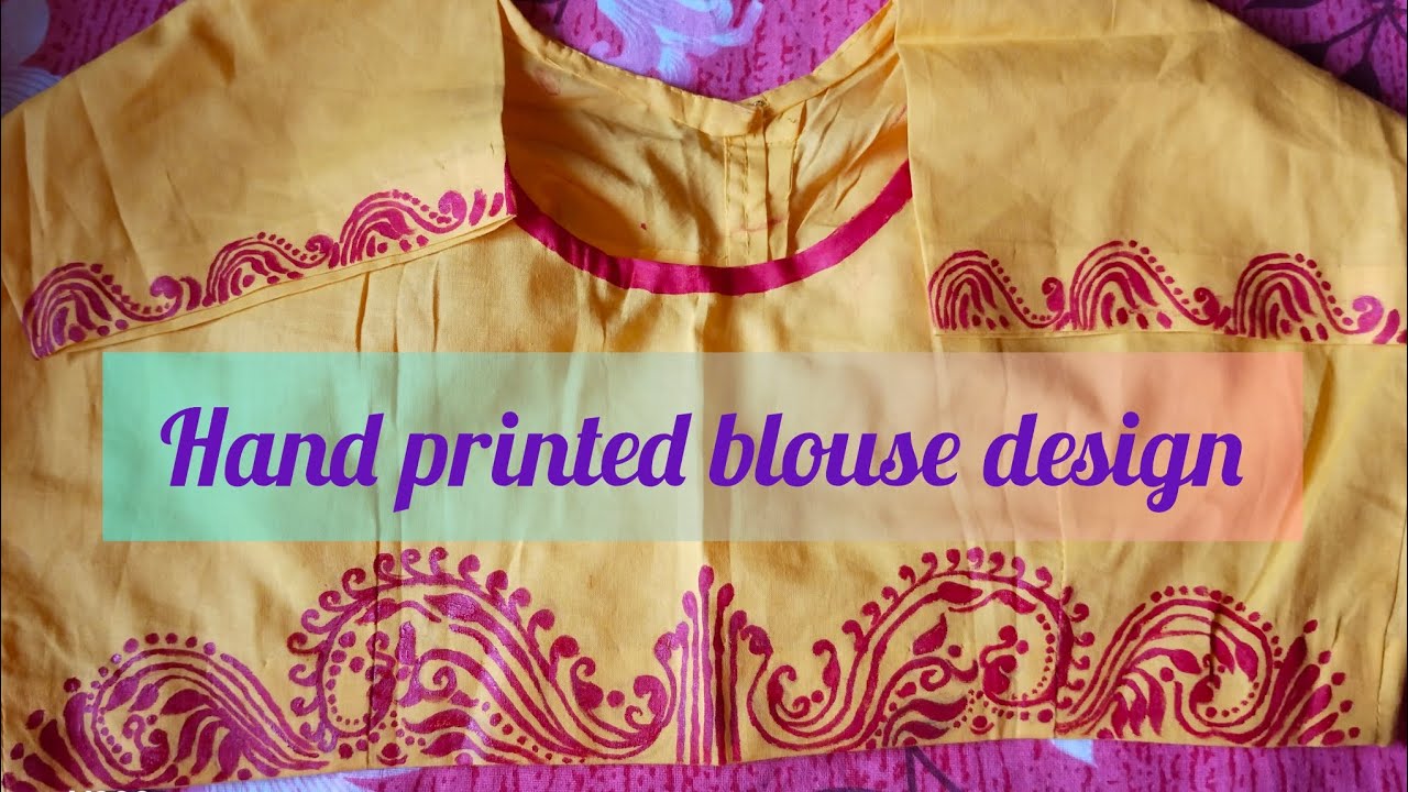 Hand Printed Blouse Design|| mandala design|| Hand Printed Blouse♥️ ...