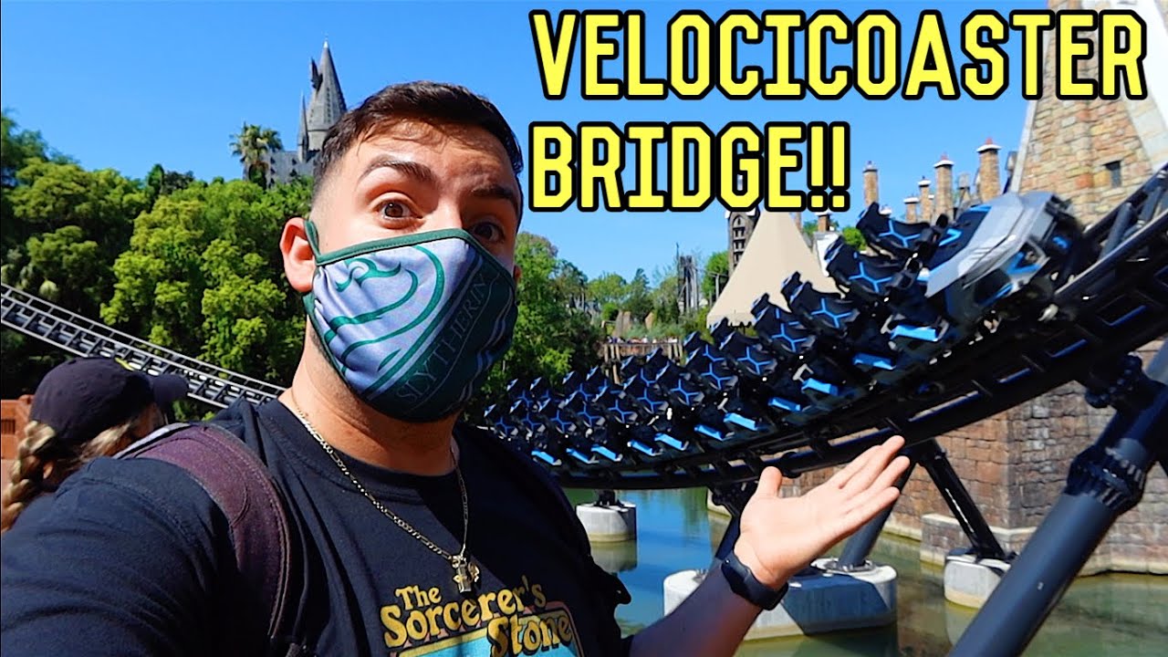 Universals Velocicoaster Bridge Is Officially Opened!!! - YouTube