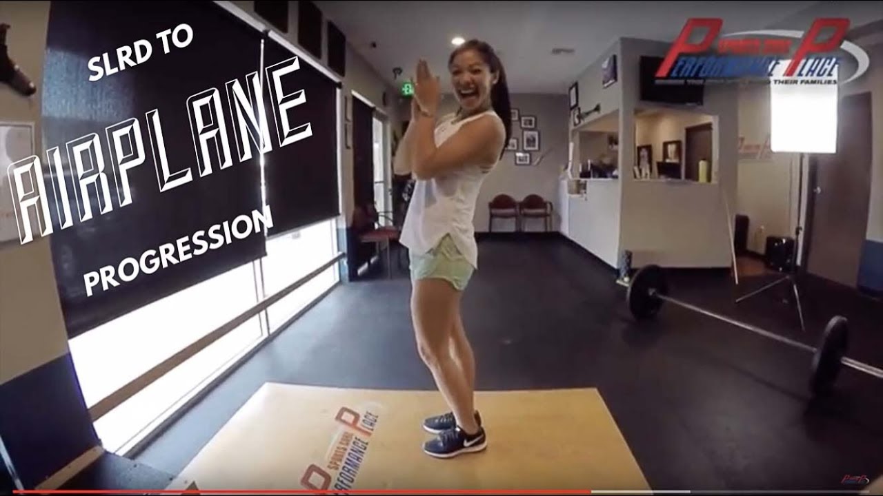 E49: SRDL to Airplane Exercise Progression - Knee Pain - YouTube