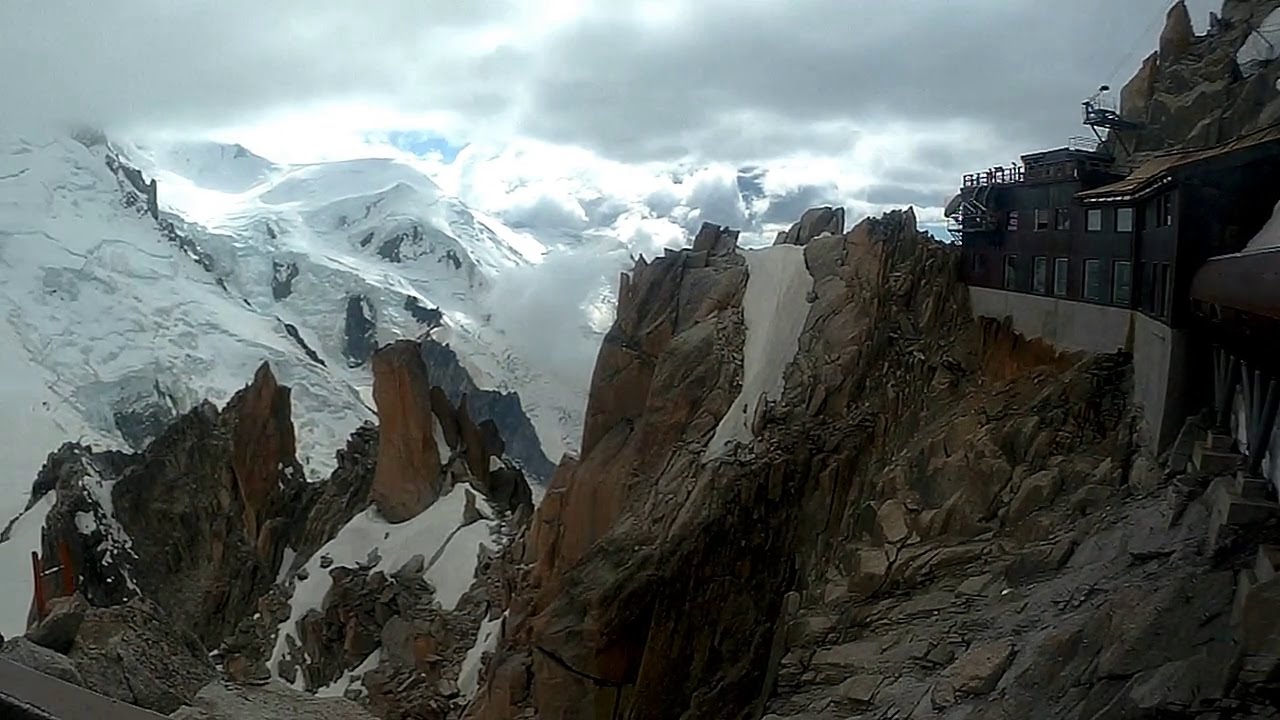 Mont Blanc 3842m amazing ALP VIEWS @ Aiguille du Midi viewing platforms ...