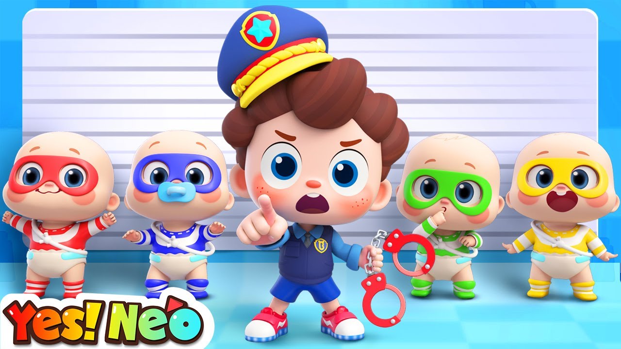 Neo Opens His Own Police | Police Chase Song | Learn Colors | Nursery ...