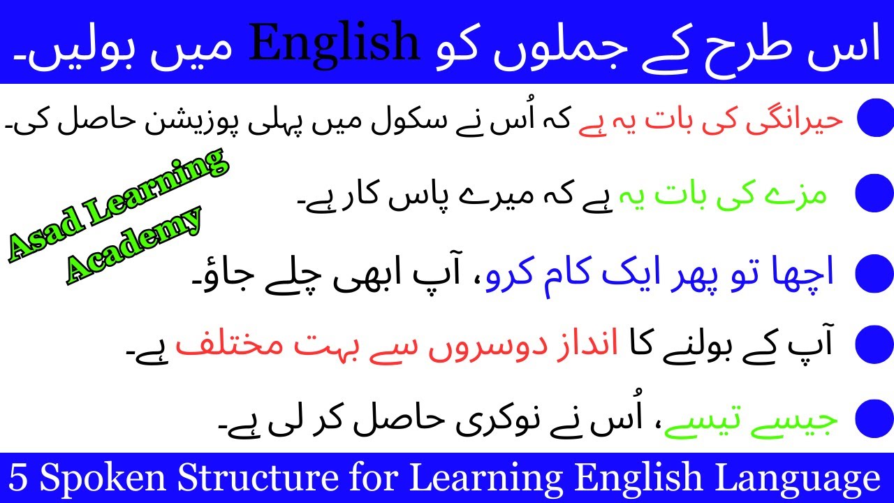 Spoken English Learning Video | Learning English Advanced Level ...