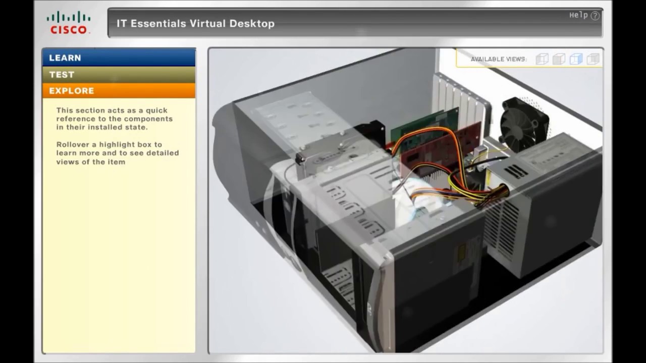 Ensamblaje Virtual de un PC - simulador Cisco IT essentials virtual ...