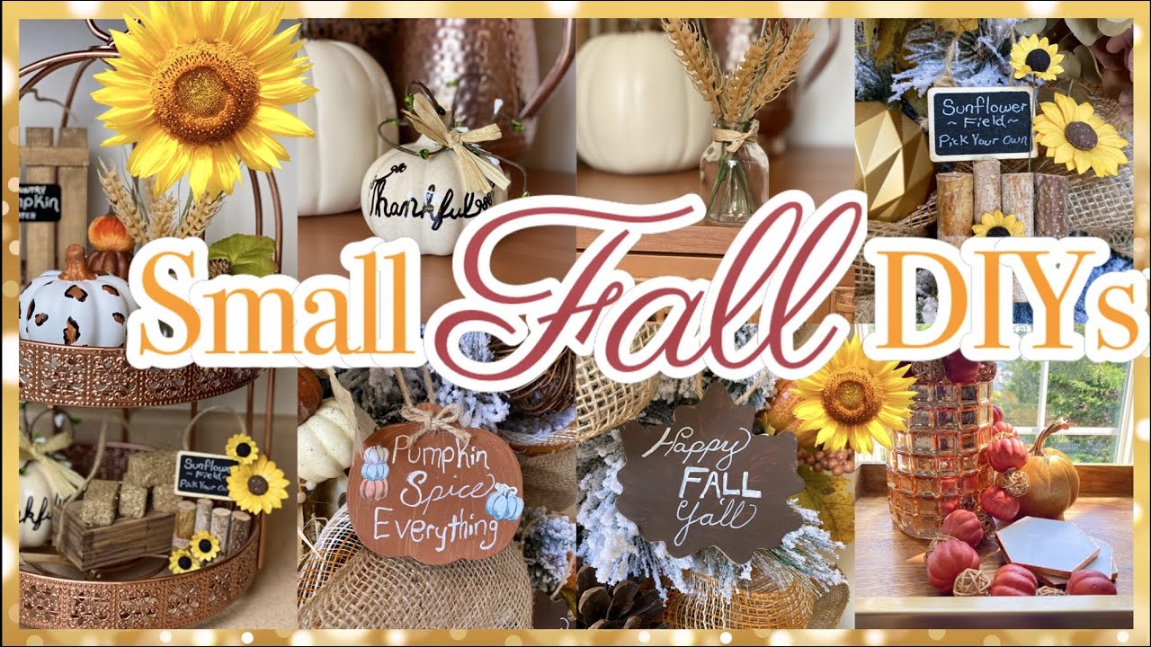 SMALL FALL DECOR FOR TIER TRAY, FALL TREE, FALL ORNAMENTS // DOLLAR ...