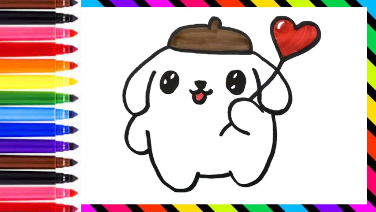 Pompompurin,How to Draw Sanrio characters,cute Pompompurin drawing ...
