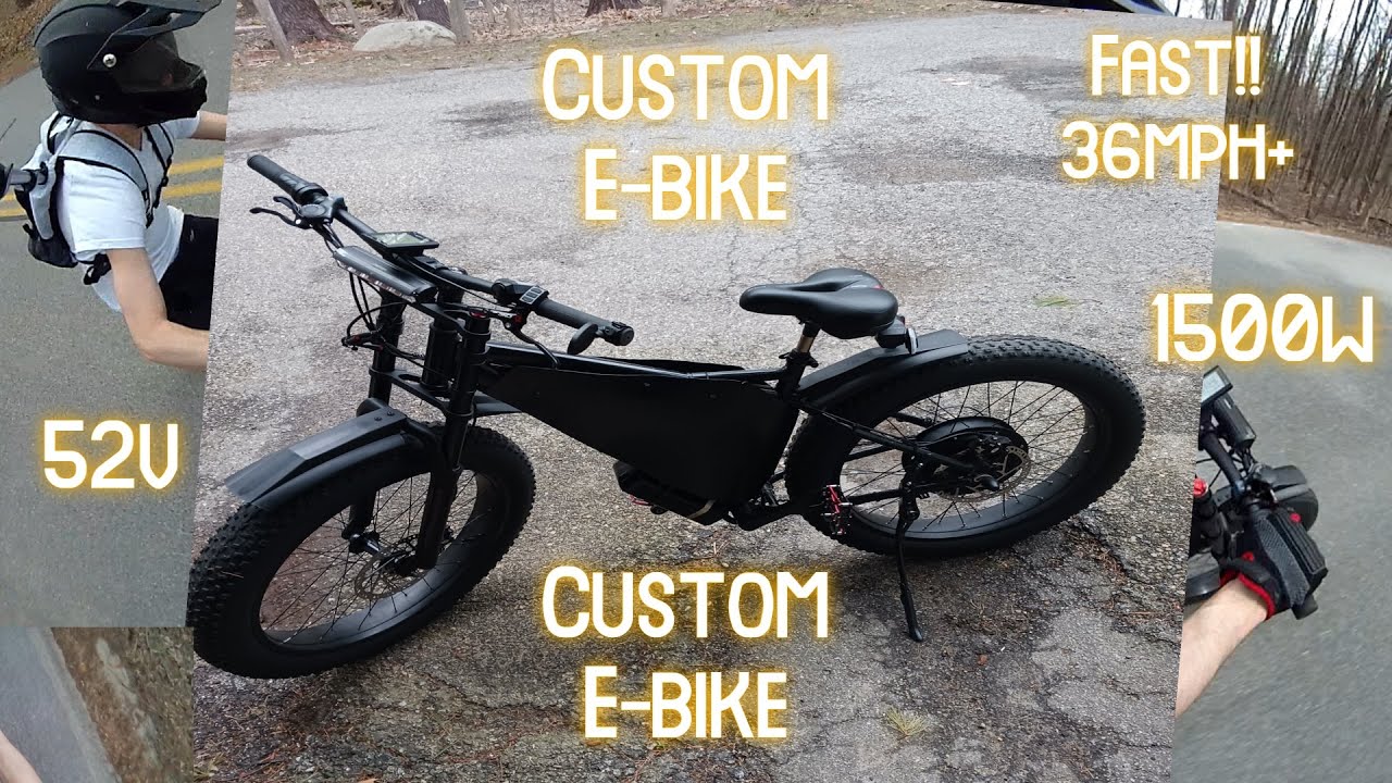 Fast Custom Built E-bike (52v) (1500w) 36+Mph! (Ebikeling Waterproof ...