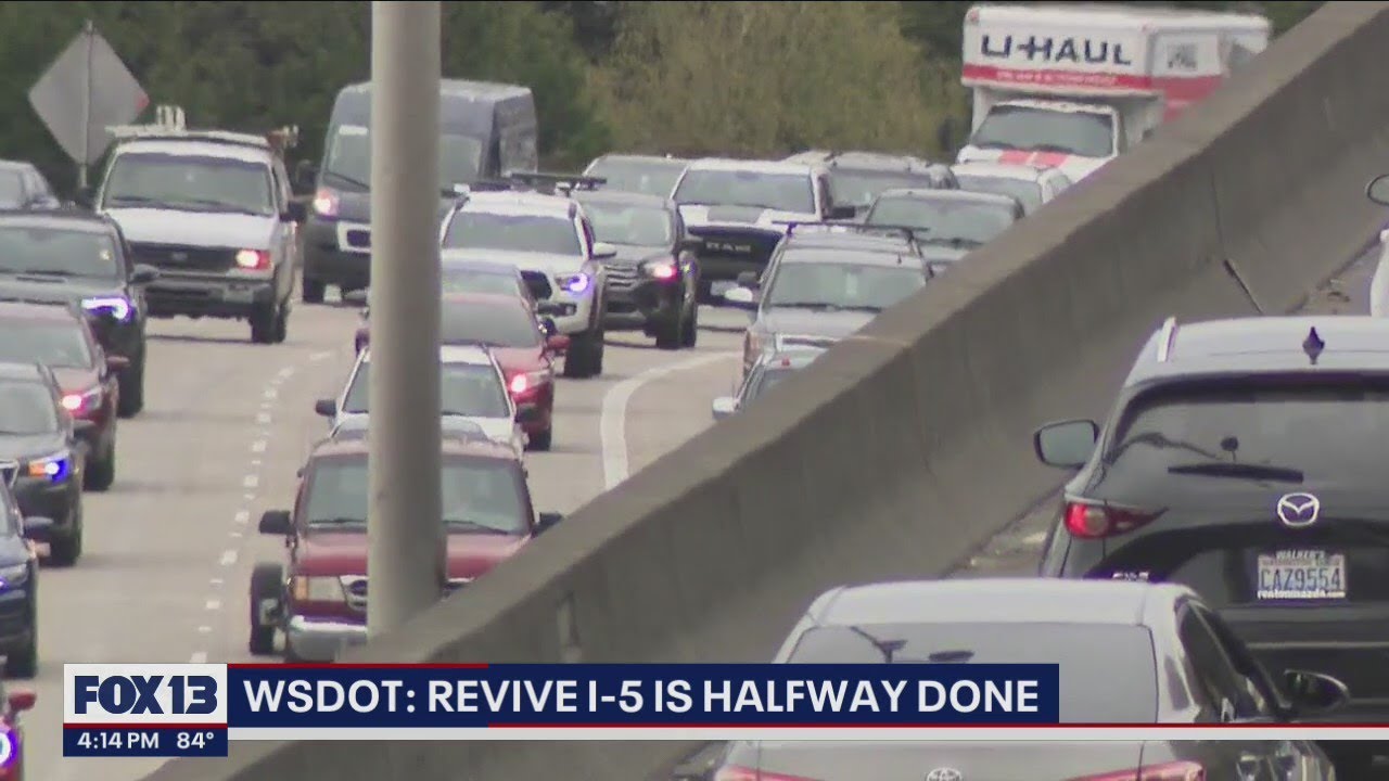 WSDOT says Revive I-5 construction work is halfway done | FOX 13 ...