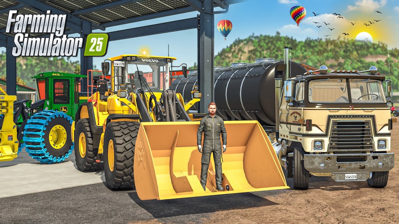 SILAGE Filling with WHEEL LOADER & Water for PRODUCTION In Fs25 ...