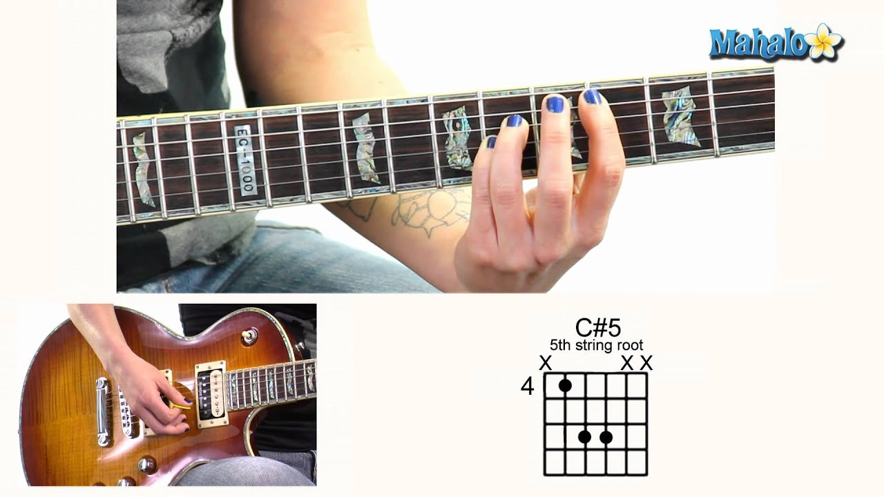 How to Play C#5 4th Fret 5th String Root on Guitar - YouTube