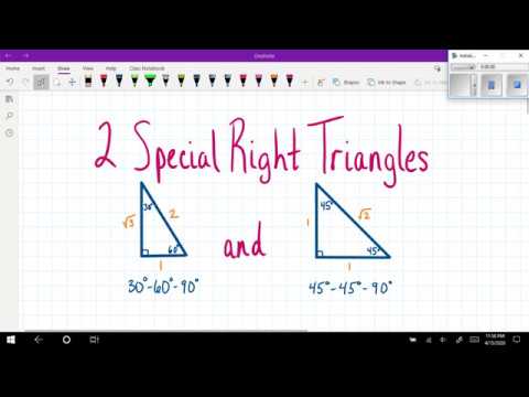 2 Special Right Triangles: 30-60-90 and 45-45-90 - YouTube