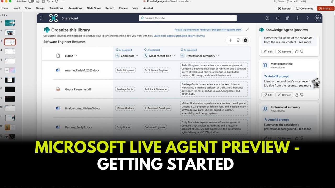 Microsoft Live Agent Preview Getting Started - YouTube
