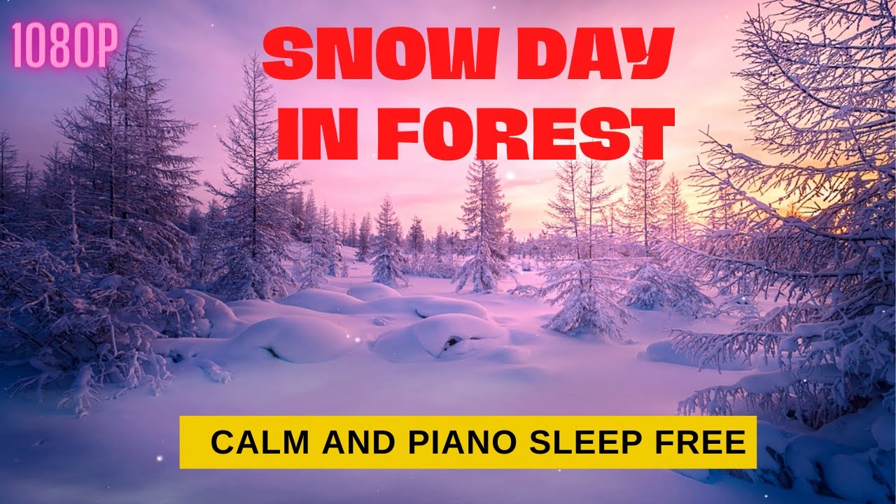Calm Piano Music with Beautiful Winter Snow | Relaxing Music for ...