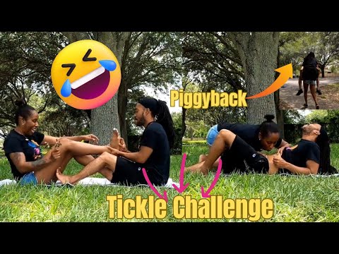 Funny Tickle Challenge with Piggyback Ride at the Park|Lift & Carry ...