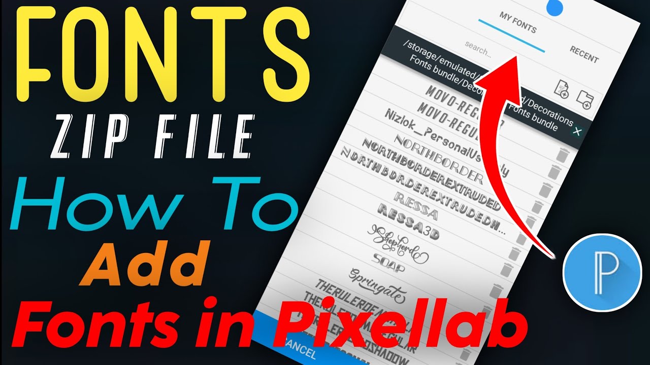 Fonts Zip File Download How to Add install fonts in PixelLab ttf font ...