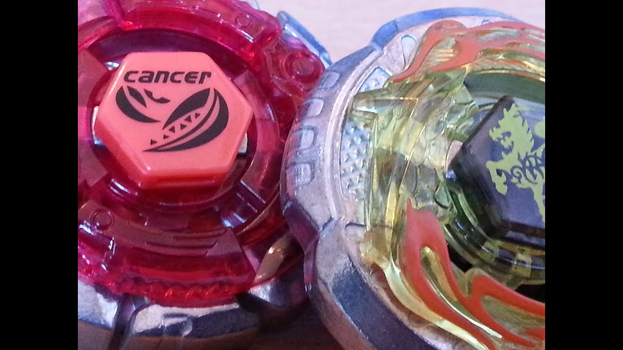 Beyblade Dark Cancer CH120SF ~VS~ Rock Giraffe R145WB - YouTube