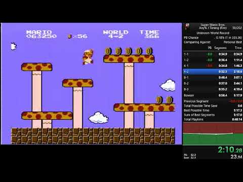 SMB1 Any% as Fire Mario (J Timing) in 5:17.827 - YouTube