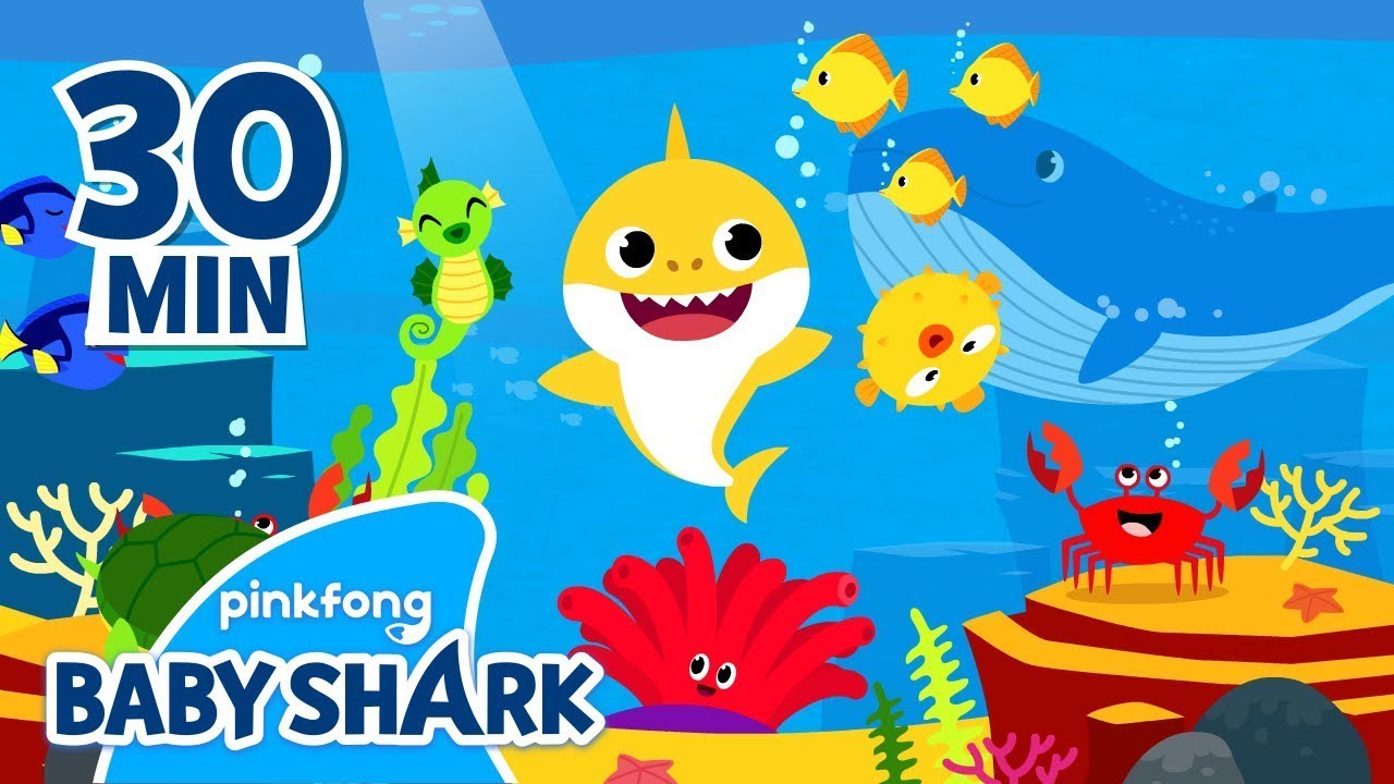Baby Shark Coloring Fun and more | Baby Shark Compilation ...
