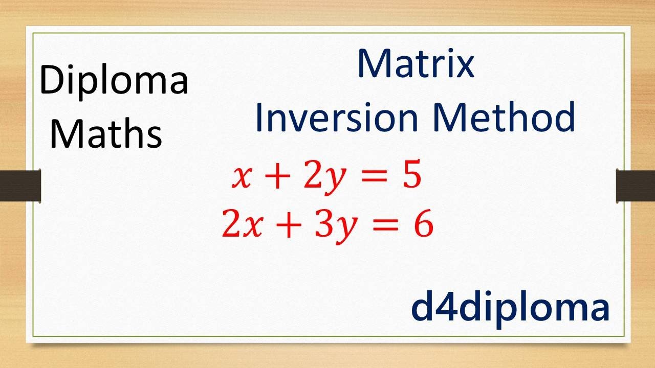 Diploma | Maths | Inverse of Matrix Example 17 - YouTube