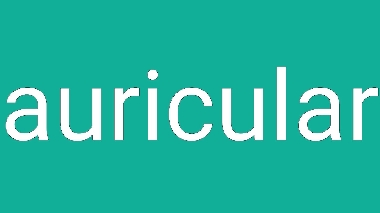 Auricular Definition & Meaning - YouTube